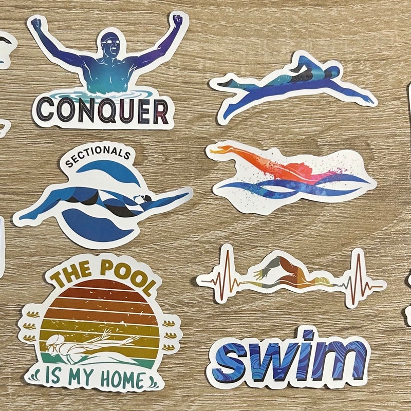 Swim Stickers - Etsy