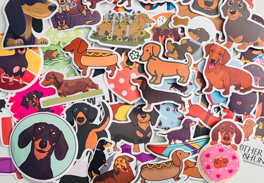 Dachshund Dog Stickers Pack of 10, 20 or 50 Decals for Planners ...