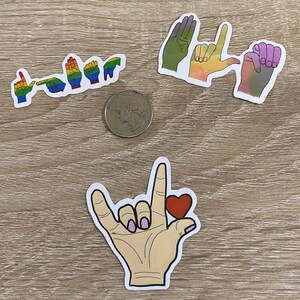 5-50 Pack ASL, Sign Language Stickers for Laptops, Skateboards, Phones ...