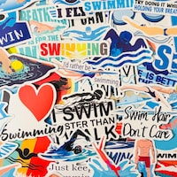 Swimming Sticker Pack - Etsy