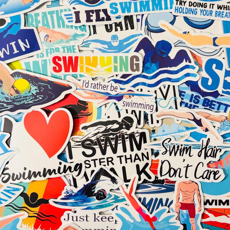 Swim Stickers - Etsy