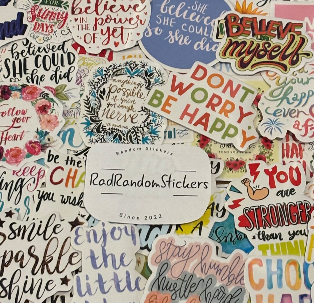 Positive, Uplifting, Motivational Stickers Pack of 10 or 20 Decals for ...