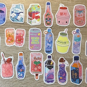 Aesthetic Drink Korean and Japanese Style Stickers for Laptops ...