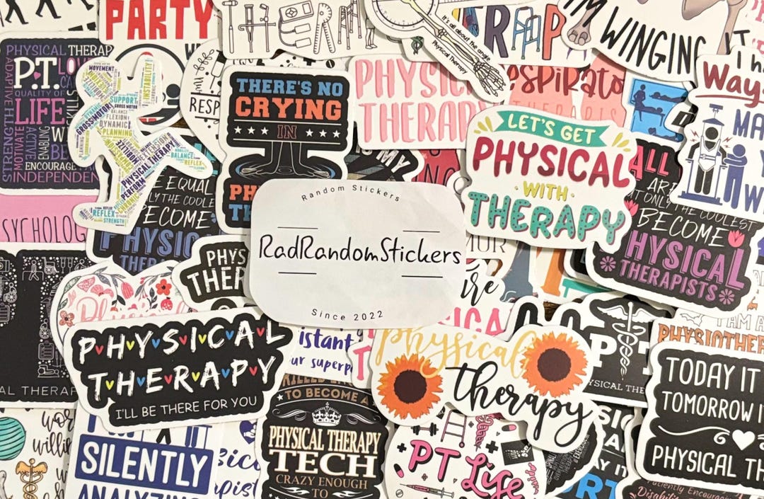 5-50 Pack Physical Therapy Stickers for Laptops, Skateboards, Phones ...