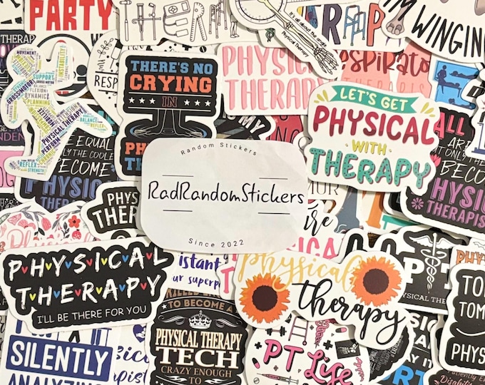 5-50 Pack Physical Therapy Stickers for Laptops, Skateboards, Phones ...
