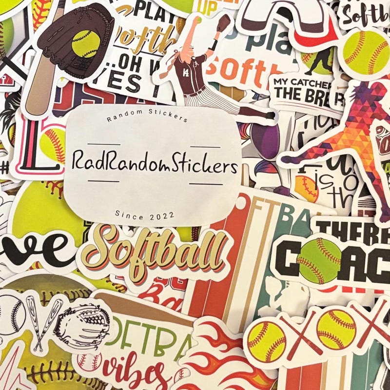 Softball Sticker - Etsy