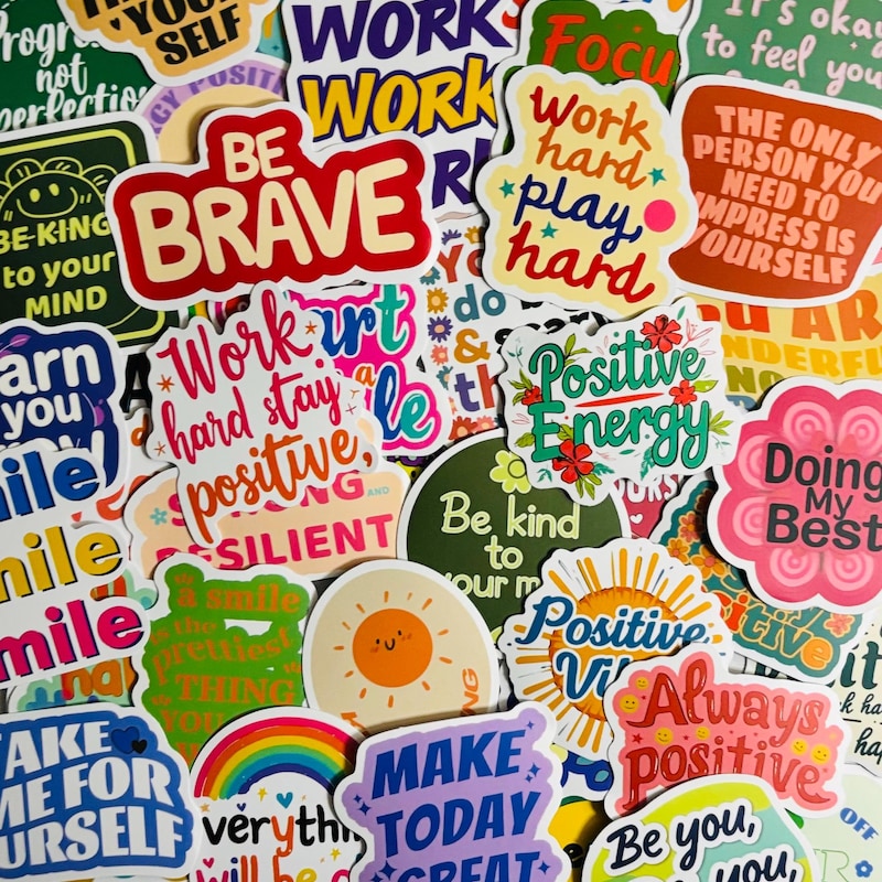 Positive Stickers - Etsy