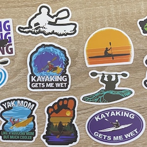 5-50 Pack Kayaking Themed Stickers for Laptops Skateboards - Etsy