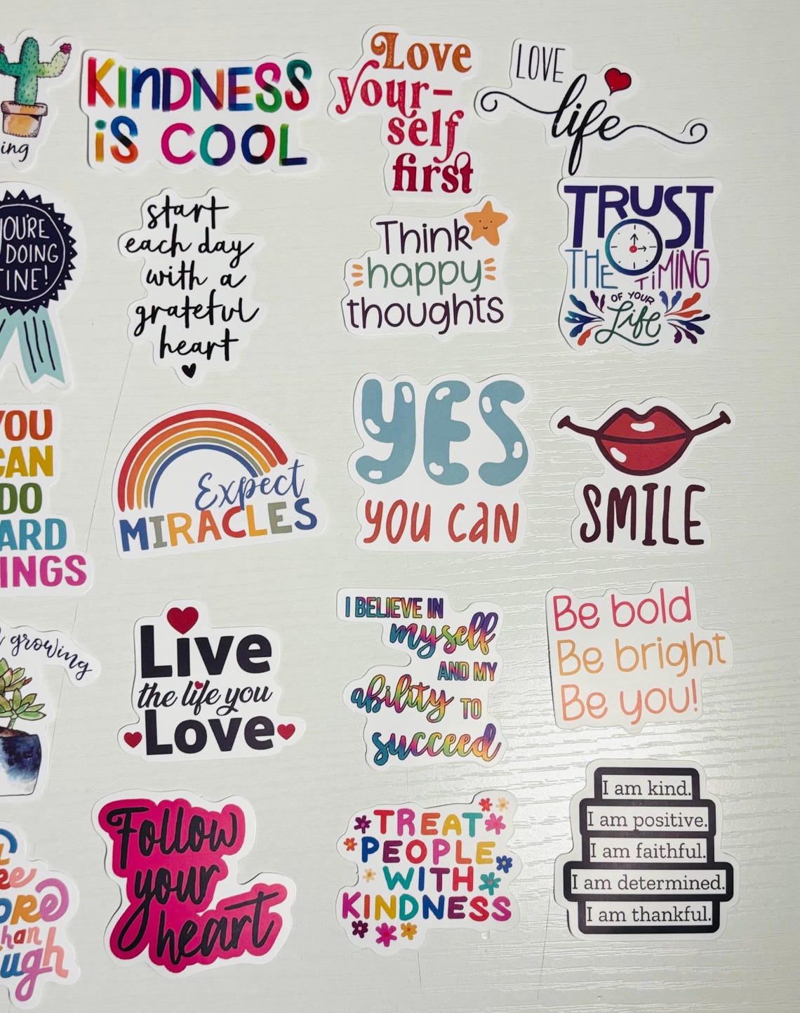 Motivational Sticker Pack, Positive Affirmations, Planner Decals - Etsy