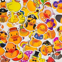 Set of 9 Watercolor Vintage Ducklings Baby Ducks STICKERS - Just Cut ...