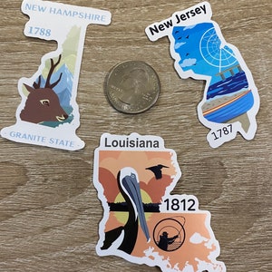 50 Pack of USA State Stickers for Laptops, Skateboards, Phones, Rewards ...