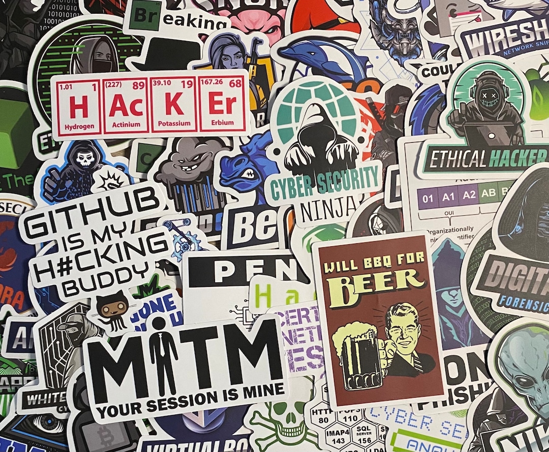 5 50 Pack Computer Hacker Themed Stickers For Laptops Skateboards Phones Rewards Water