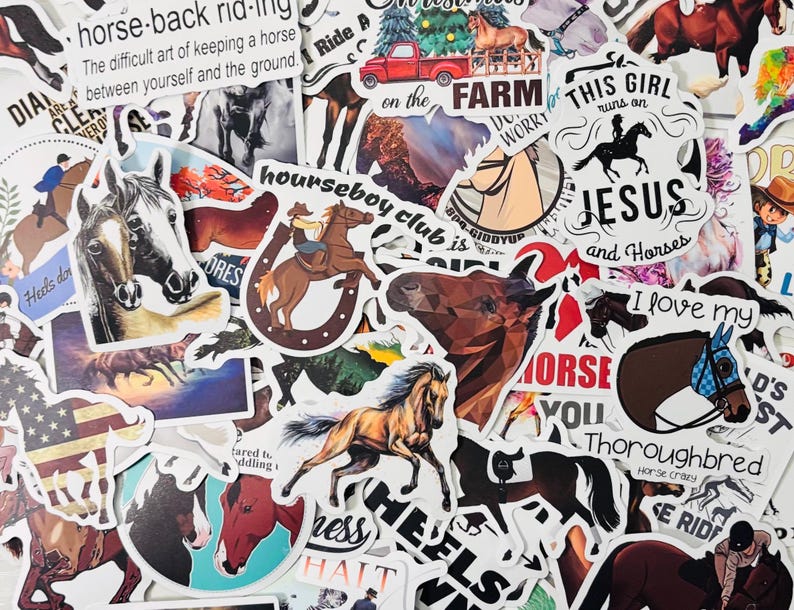 Horse Stickers, Equestrian Decals for Planners, Journals - Etsy