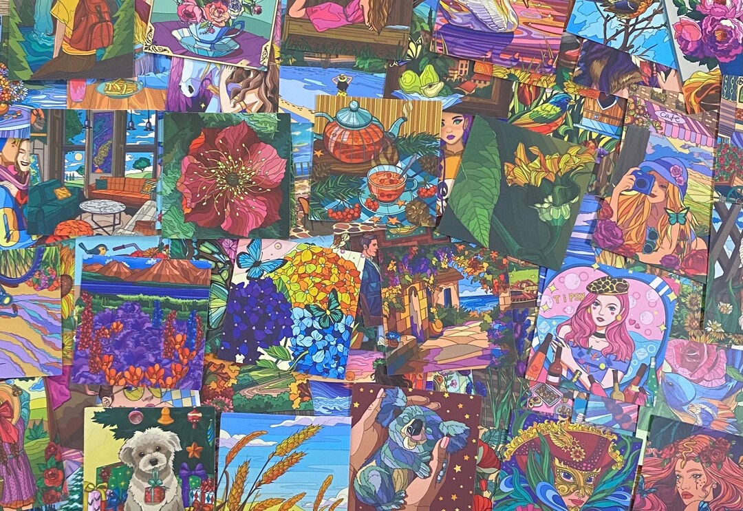Artistic Square Stickers for Journaling, Crafting or Anything Else - Etsy
