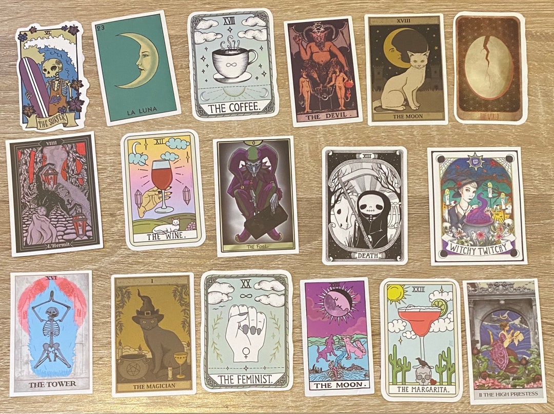 Tarot Card Themed Stickers Pack of 10, 20 or 50 Decals for Planners ...