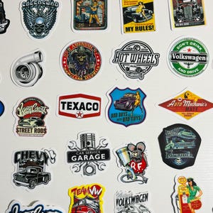 Hot Rod Car Stickers, Classic Automotive Decals, Planner Embellishments ...