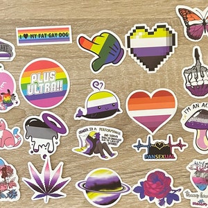 5-50 Pack LGBTQIA Pride Stickers for Laptops Skateboards - Etsy