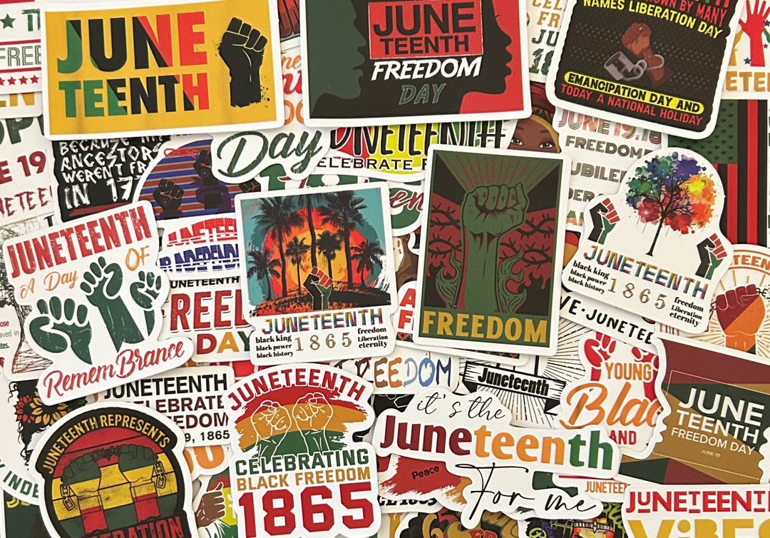 5-50 Juneteenth Pack Stickers for Laptops, Skateboards, Phones, Rewards ...