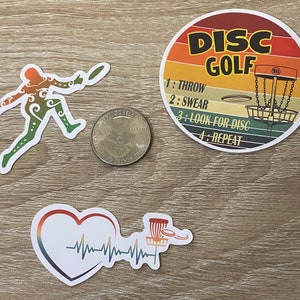 5-50 Pack Disc Golf Themed Stickers for Laptops, Skateboards, Phones ...