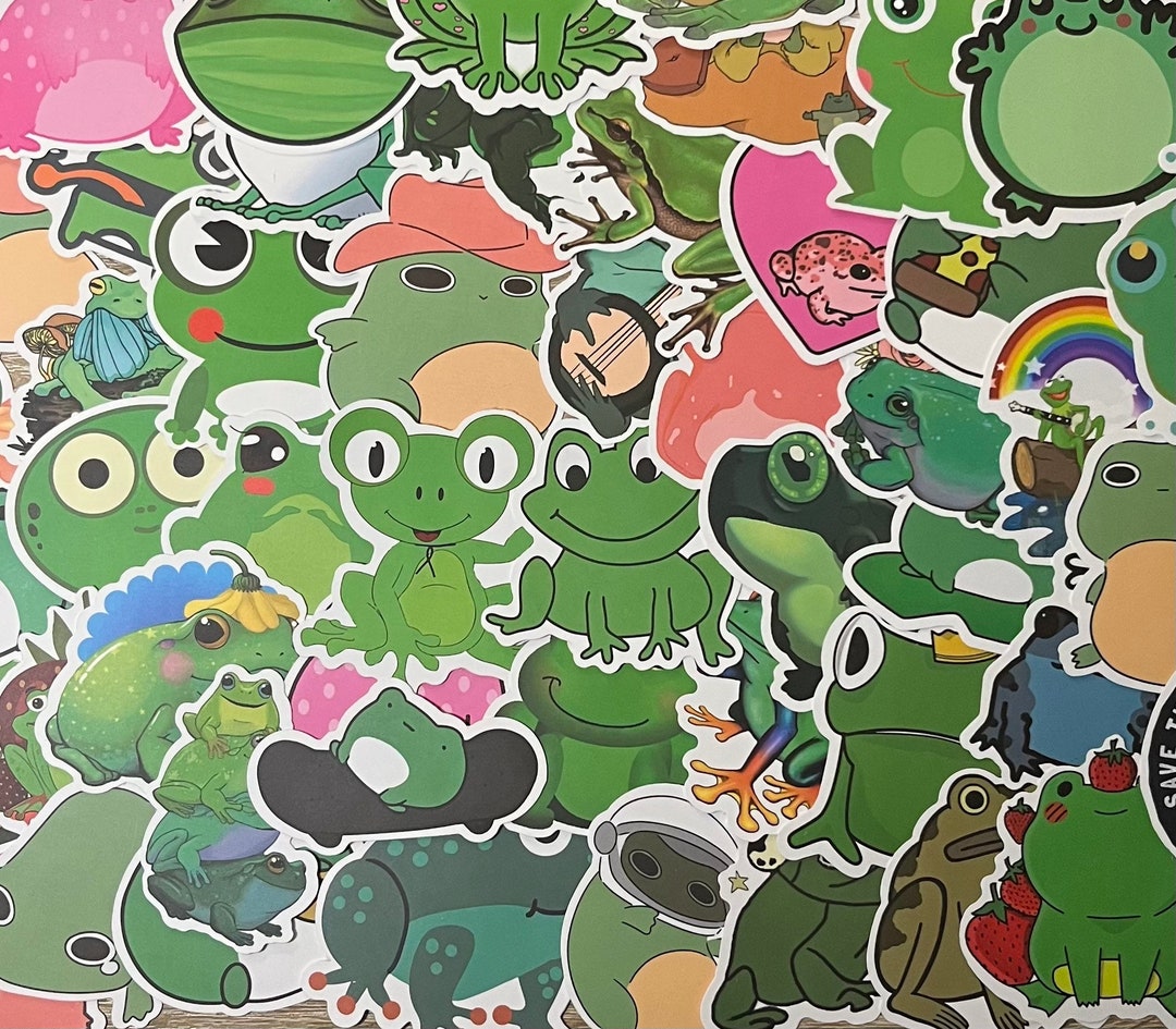 5-20 Pack Frog Stickers for Laptops, Skateboards, Phones, Rewards, Kids ...