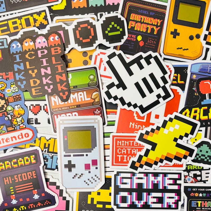 Retro Video Games Stickers - Etsy