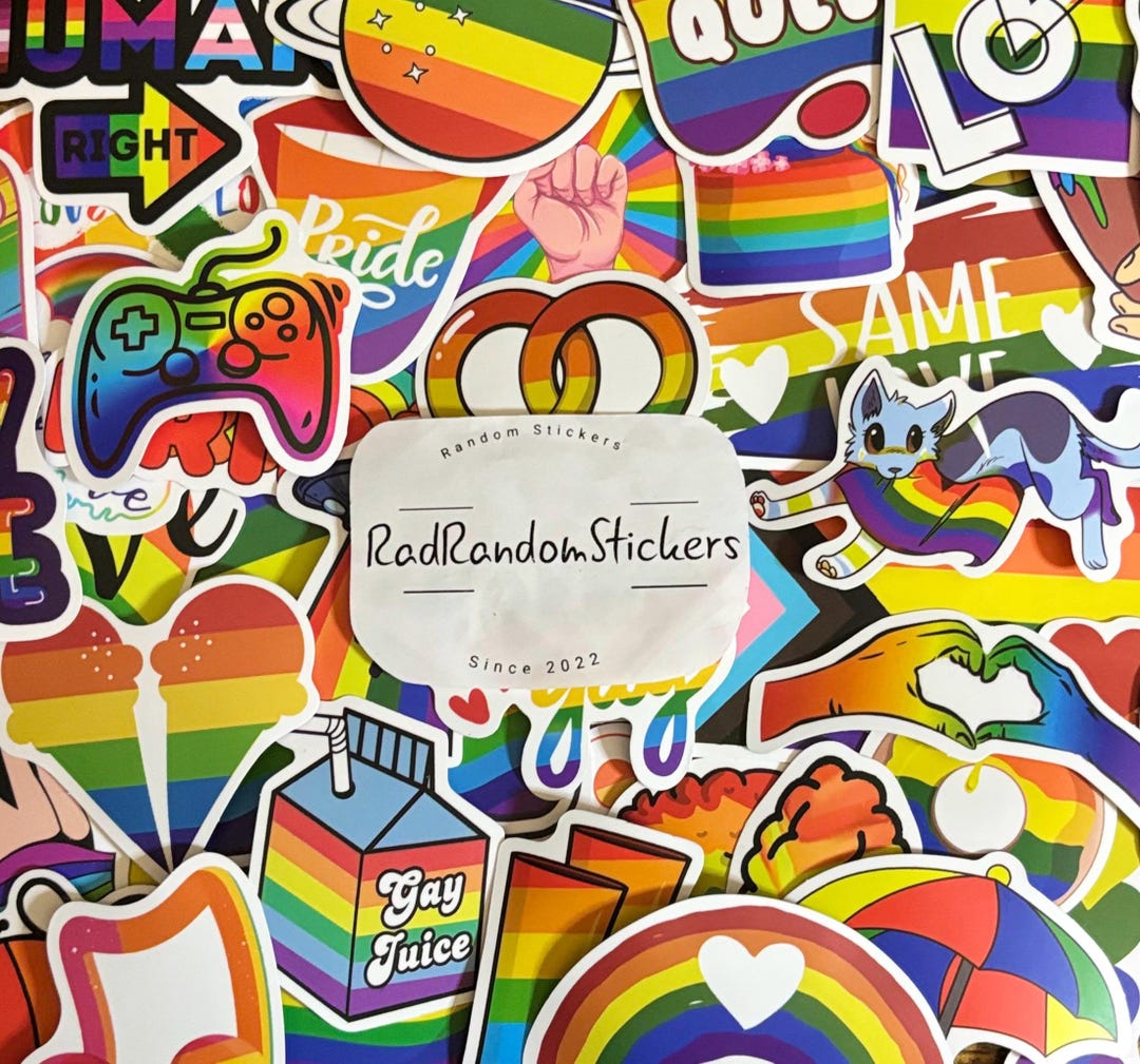 LGBTQIA+ Pride Stickers for Laptops, Skateboards, Phones, Rewards ...