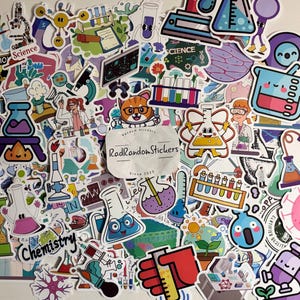 Science Themed Stickers Pack of 10, 20 or 50 Decals for Planners ...