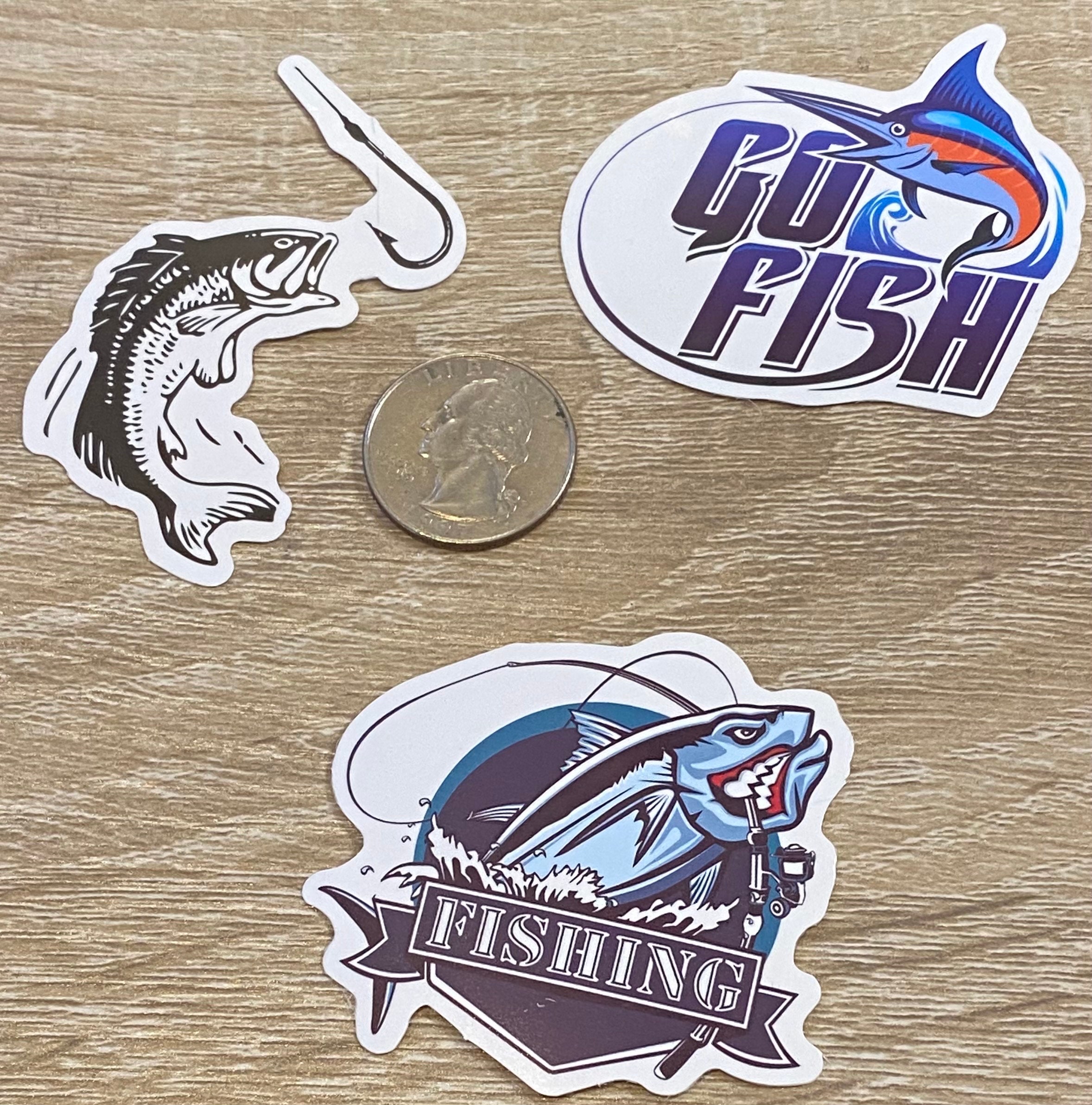5-50 Pack Fishing Themed Stickers for Laptops Skateboards - Etsy