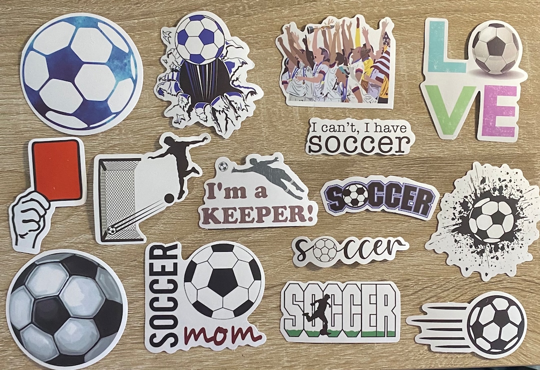 Soccer Football Themed Stickers for Laptops, Skateboards, Phones ...