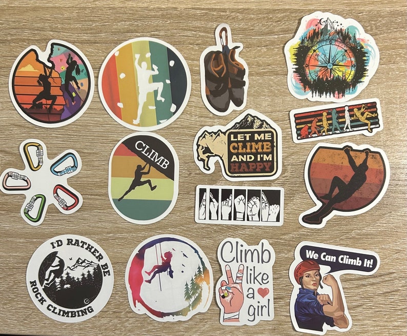 Rock Climbing Stickers Decals for Planners, Journals, Decorations ...