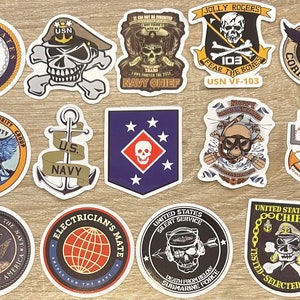 5-50 Pack Navy Stickers for Laptops, Skateboards, Phones, Rewards ...