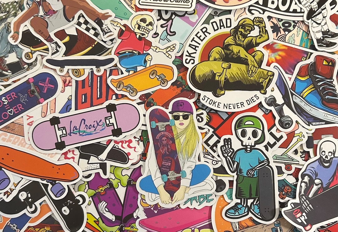 5-50 Pack Skateboard Stickers for Laptops, Skateboards, Phones, Rewards ...