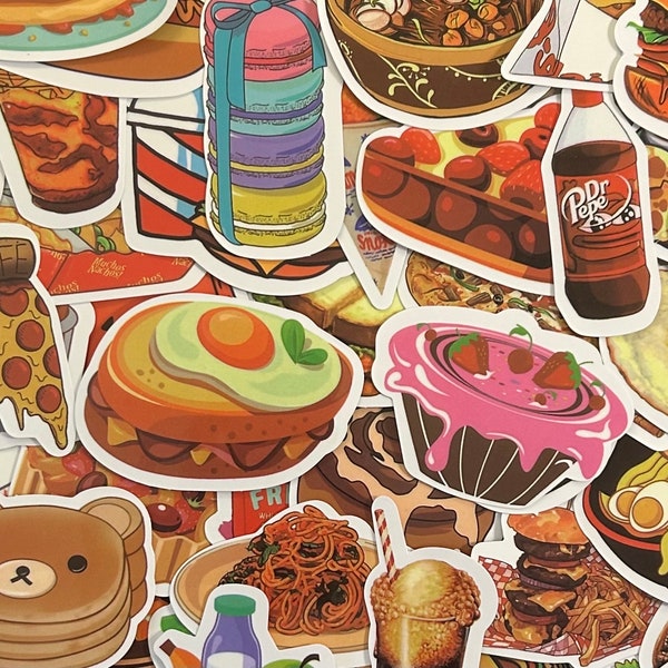 Food Themed Stickers - Etsy