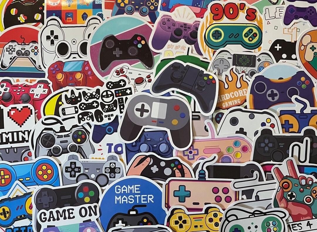 5-20 Pack Video Gaming, Games, Controller Stickers for Laptops ...
