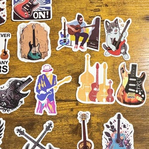 Guitar Stickers for Laptops, Skateboards, Phones, Rewards, Water ...
