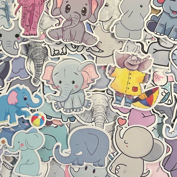 Elephant Labels - Etsy