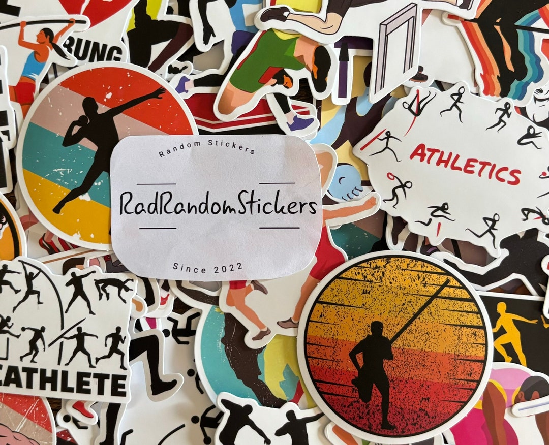 Track and Field Stickers Pack of 10, 20 or 50 Decals for Planners ...