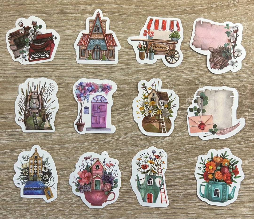 60 Pack Cottage, Cottagecore Stickers for Laptops, Skateboards, Phones ...