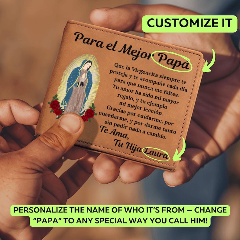 Regalos Para El Dia Del Padre, Billetera Personalizada, Personalized ...