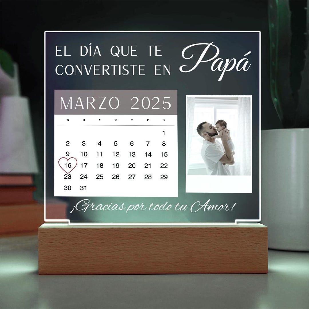 Dia Del Padre Photo Plaque, Personalized Gift for Dad in Spanish ...