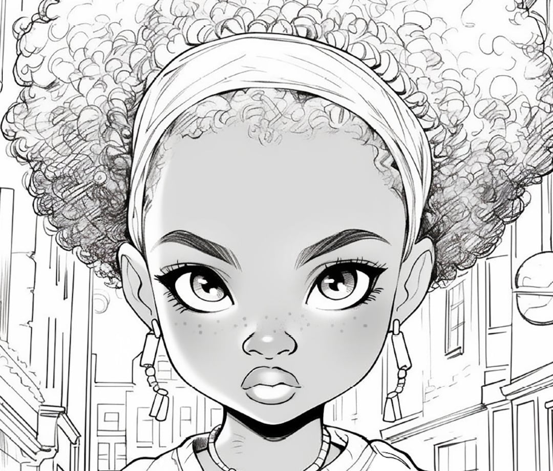 Various Black Kids Coloring Pages Vol 1. 15 Pages - Etsy