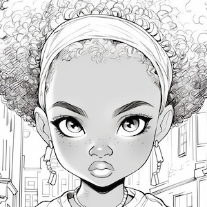 Various Black Kids Coloring Pages Vol 1. 15 Pages - Etsy