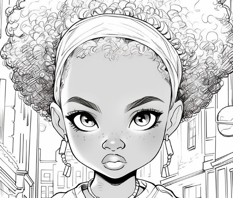 Various Black Kids Coloring Pages Vol 1. 15 Pages - Etsy
