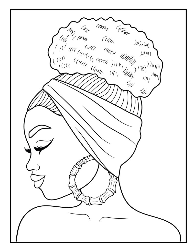 Black Girl Magic Coloring Pages Etsy