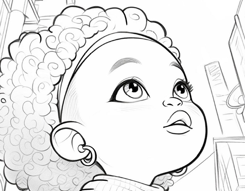 Various Black Kids Coloring Pages Vol 1. 15 Pages - Etsy