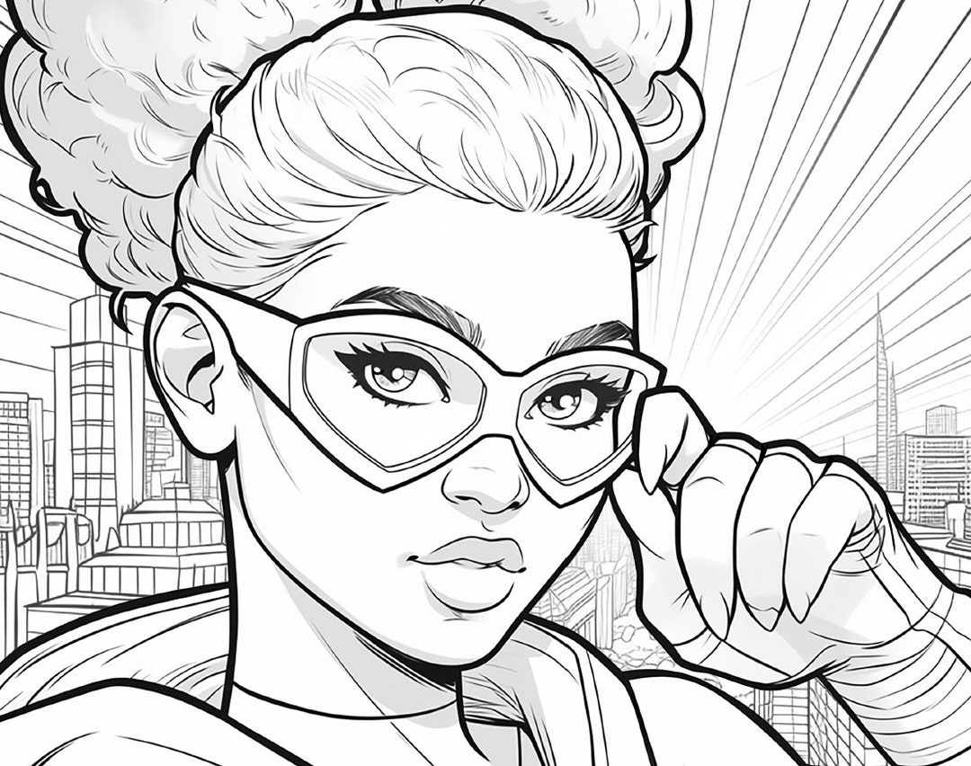 Black Super Power Coloring Pages Vol 2 (15 Pages) - Etsy