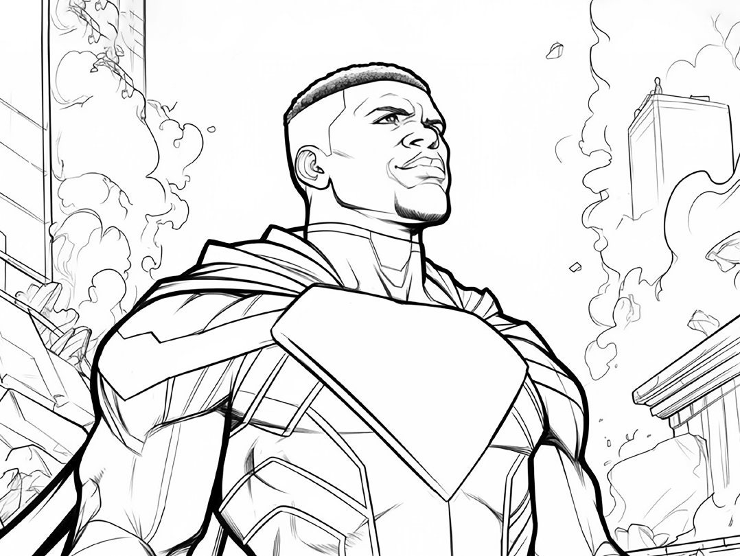 Black Super Power Coloring Pages Vol 2 (15 Pages) - Etsy