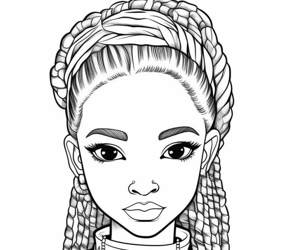 Black Girl Coloring Pages Head Vol 2 - Etsy