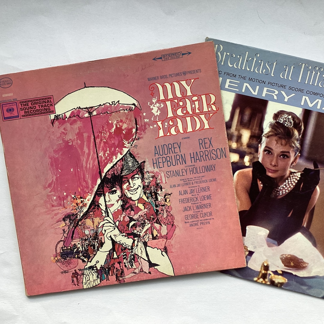Audrey Hepburn 2 Movie Records My Fair Lady, Breakfast at Tiffany's ...