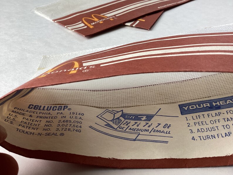 1979 3 Mcdonald's Employee Hats Paper & Mesh Vintage Fast Food Wear - Etsy